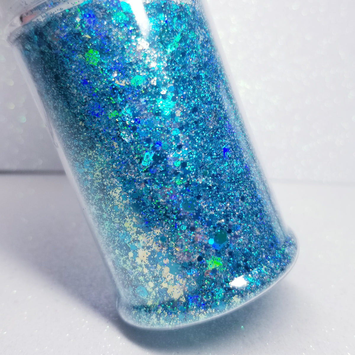 Chunky Aqua Silver Shaker – Sarobey Glitter